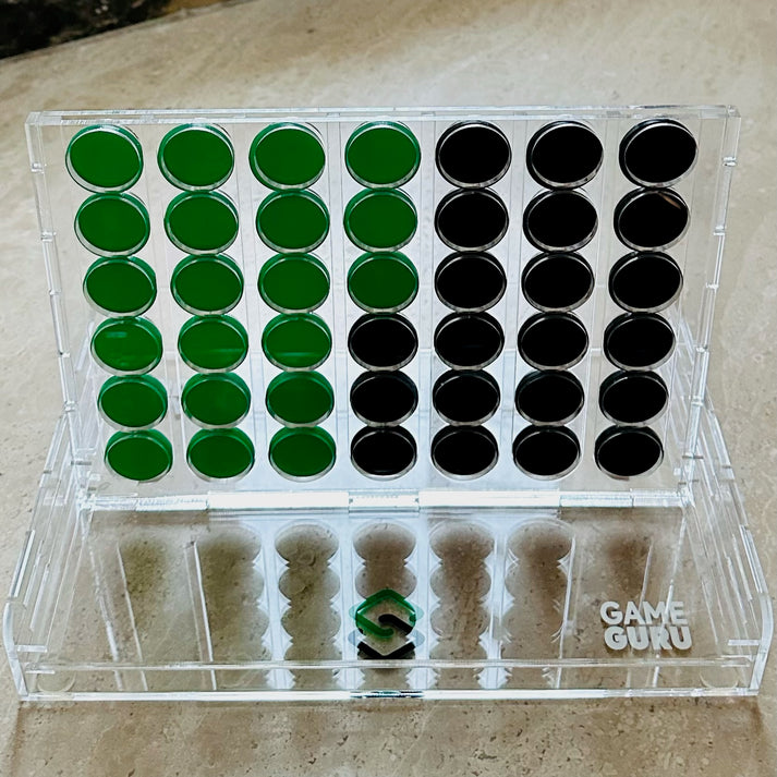 Black x Green Acrylic Connect Four – gameguru-eg